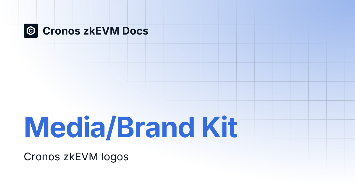 Media/Brand Kit | Cronos zkEVM Docs